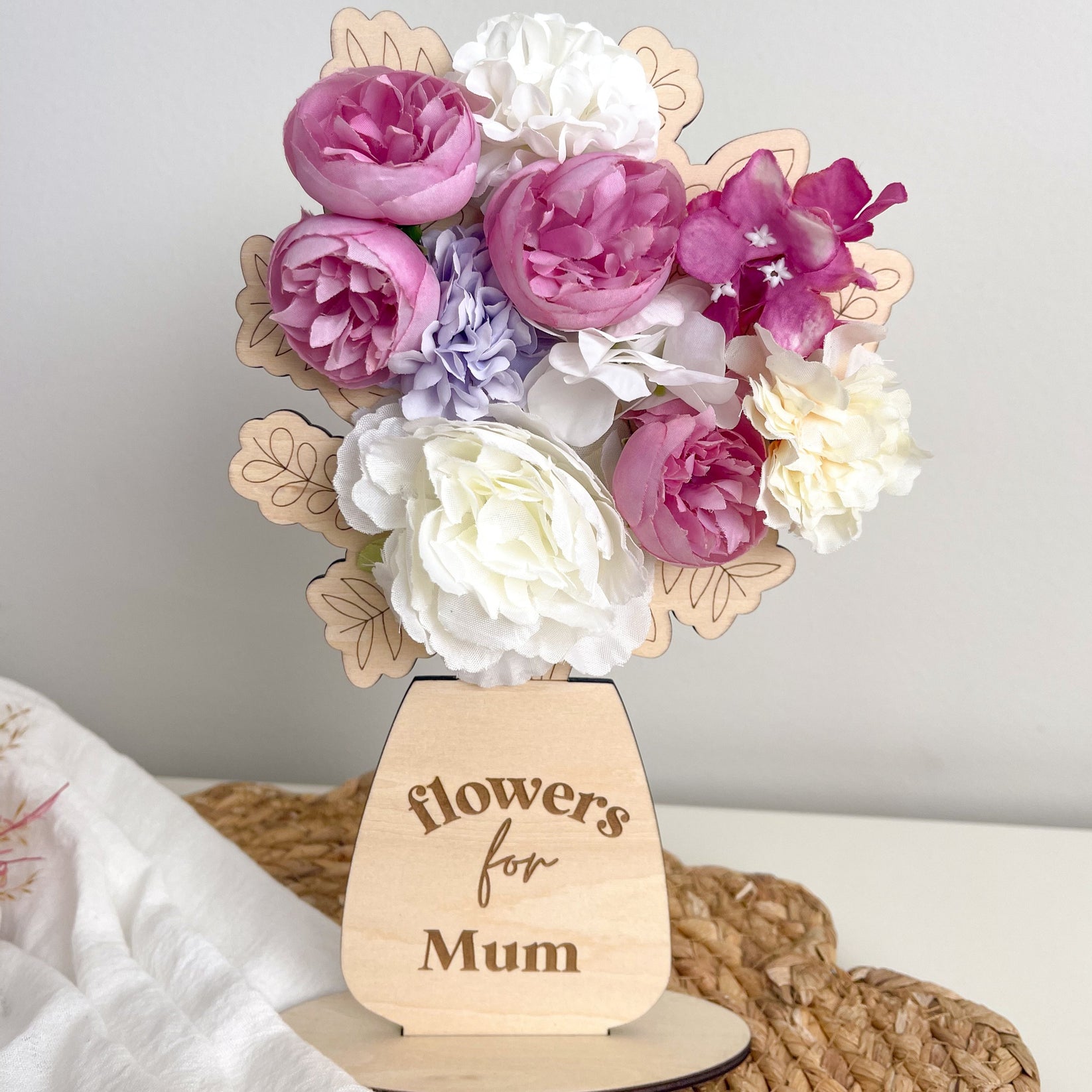 Mother's Day Flower's For Mum Stand – Studio 26 Laser Designs