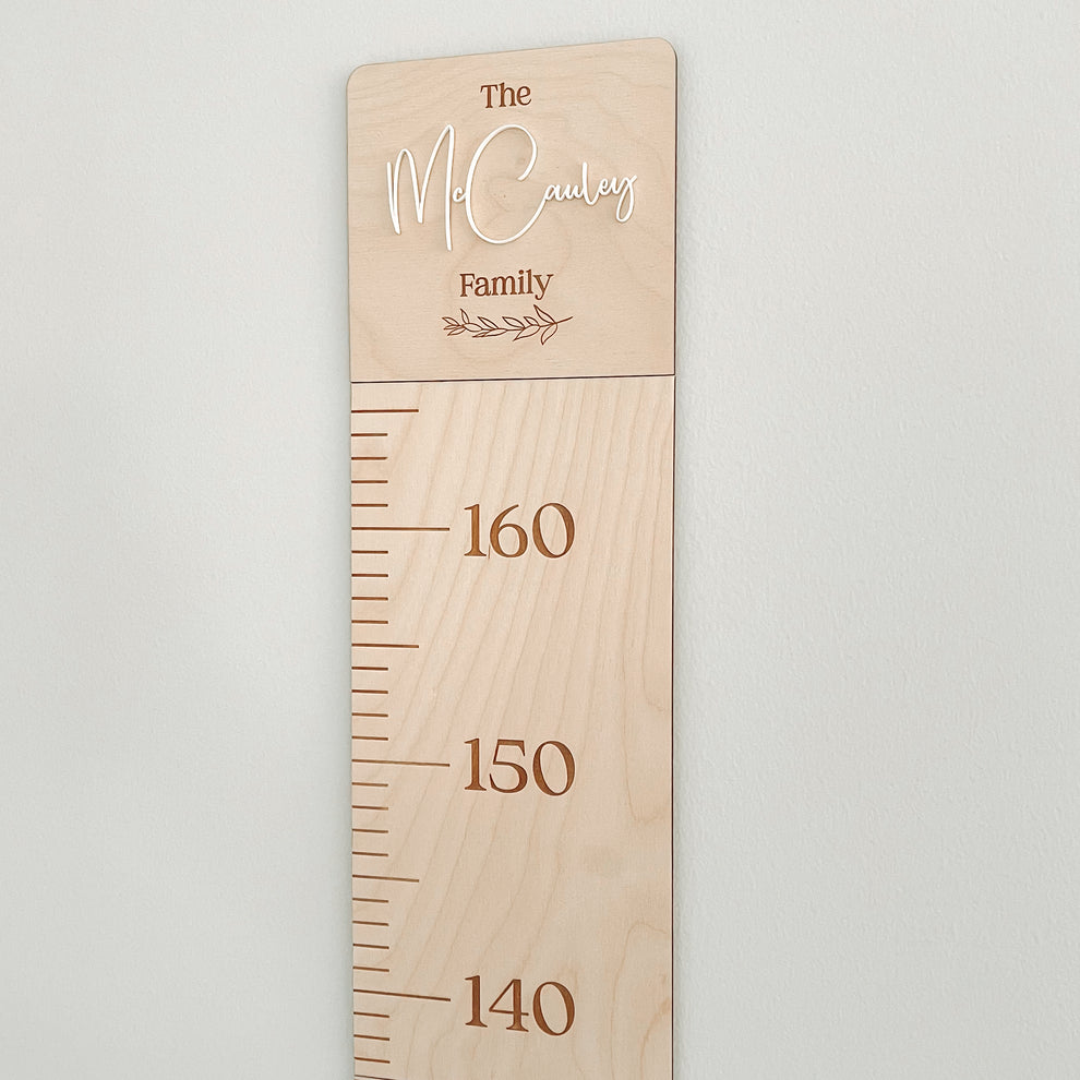 Growth Height Chart - Family – Studio 26 Laser Designs