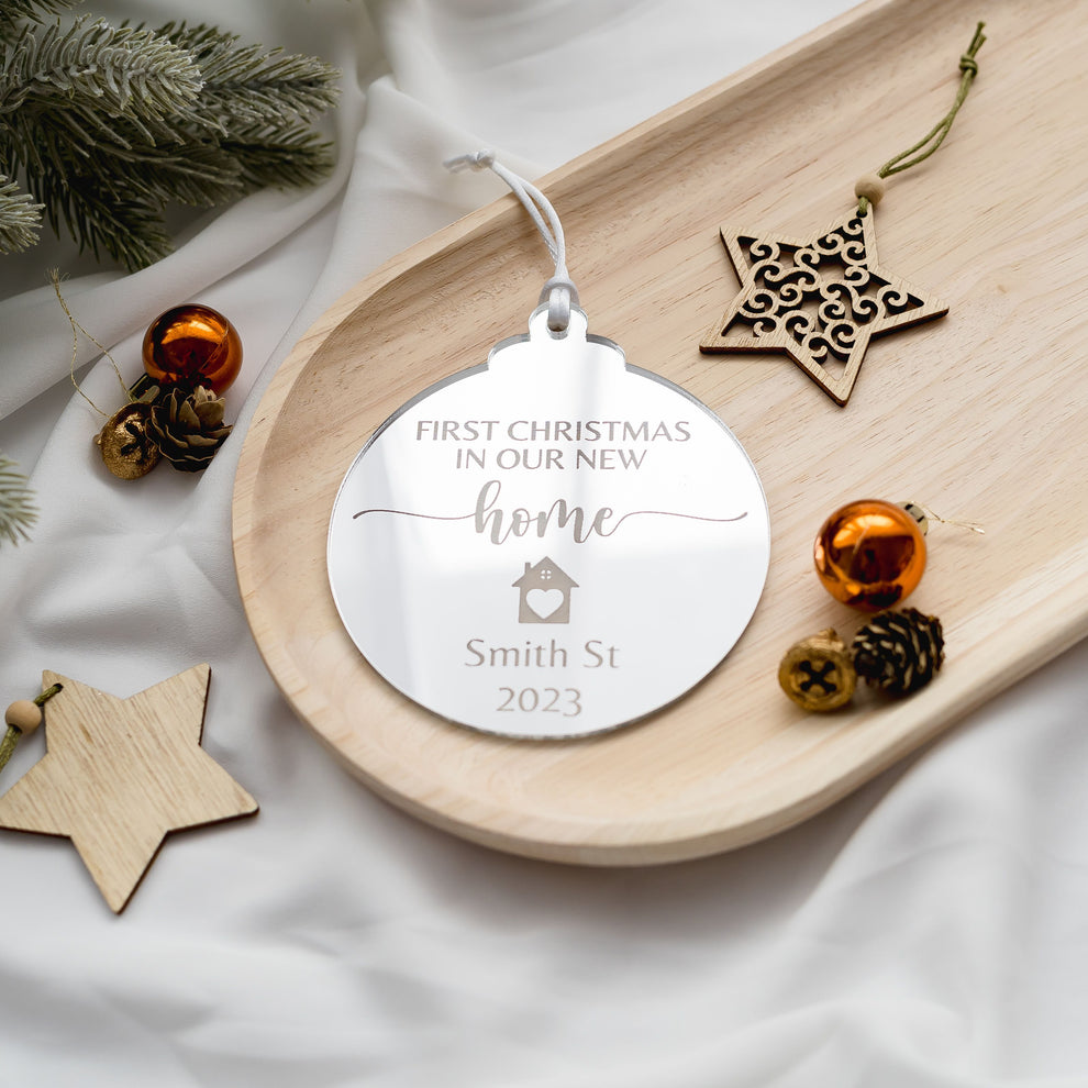First Christmas In Our New Home Bauble – Studio 26 Laser Designs