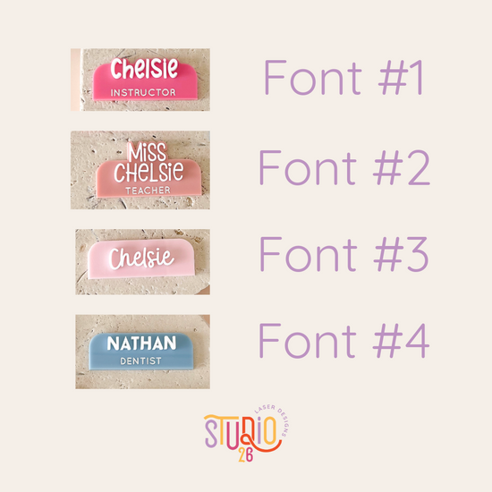 Personalised Magnetic Name Badge – Studio 26 Laser Designs