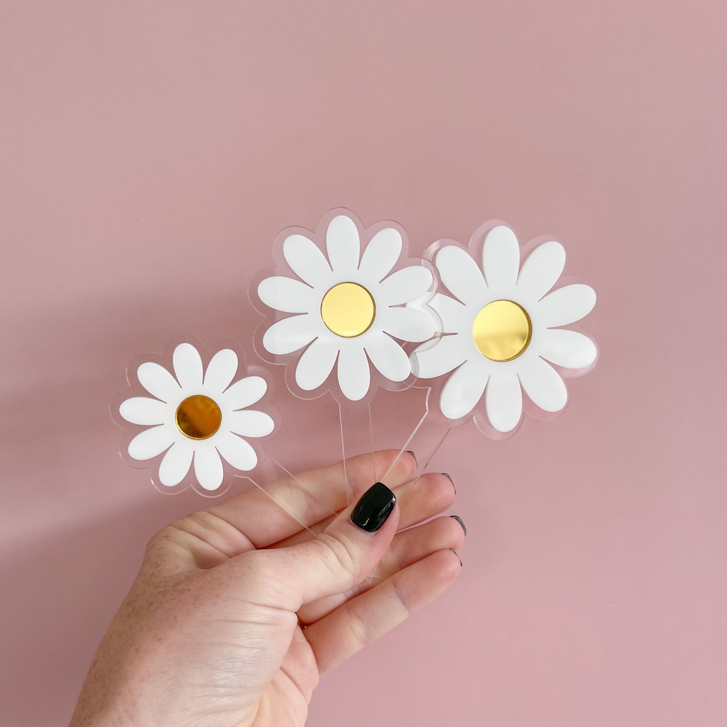 Set of 3 Daisy Toppers – Studio 26 Laser Designs